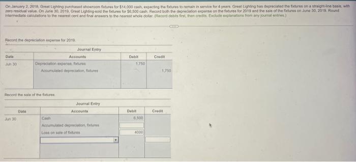 Solved Fencard he dipritelation expense for 2018 | Chegg.com