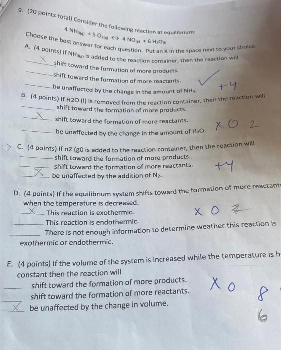 Solved 9. (20 points total) Consider the following reaction | Chegg.com Solved 9. (20 points total) Consider the following reaction | Chegg.com