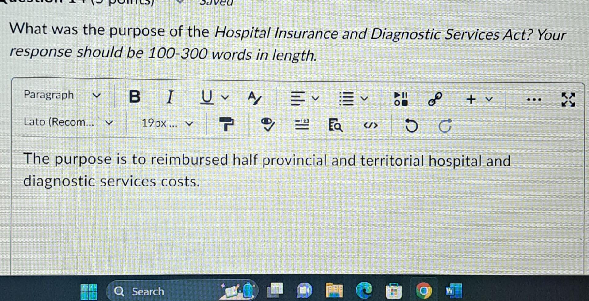 Solved What was the purpose of the Hospital Insurance and | Chegg.com