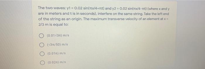 Solved The figure shows snapshots of a standing wave on a | Chegg.com