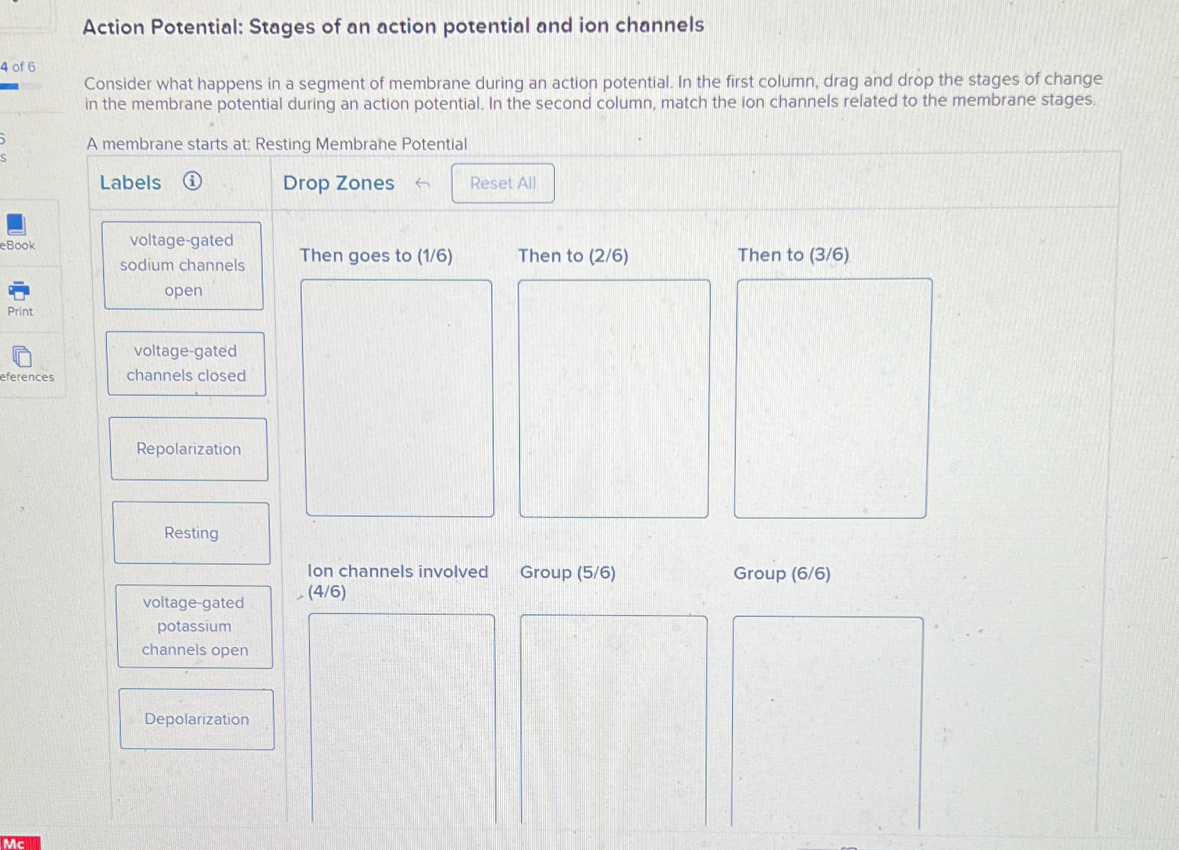 Solved Action Potential: Stages of an action potential and | Chegg.com