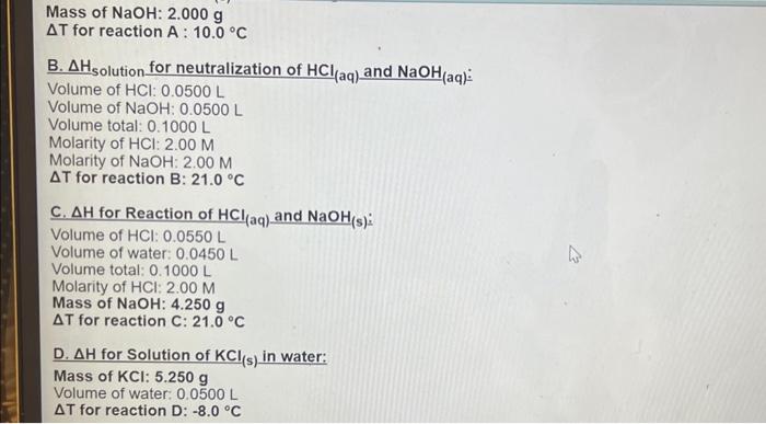 Calculate the number of moles of KCl dissolved. | Chegg.com