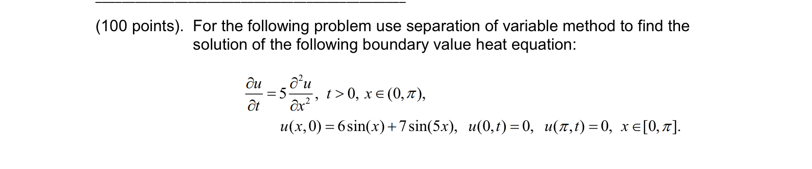 Solved (100 ﻿points). ﻿For the following problem use | Chegg.com
