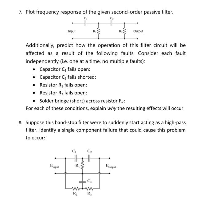7. Plot frequency response of the given second-order | Chegg.com