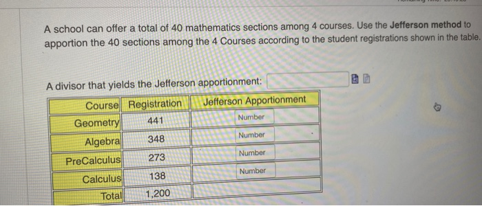 Solved A school can offer a total of 40 mathematics sections | Chegg.com