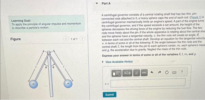 Solved Learning Goal: To apply the principle of angular | Chegg.com