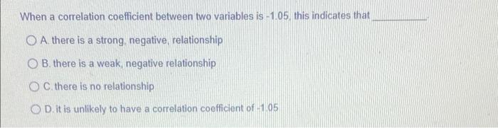 Solved When a correlation coefficient between two variables | Chegg.com