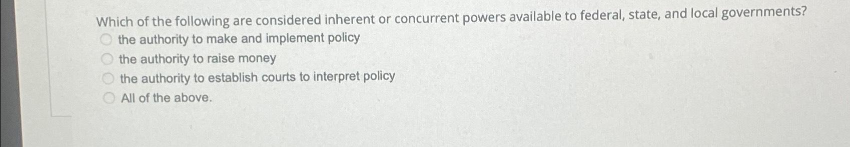 Solved Which of the following are considered inherent or | Chegg.com