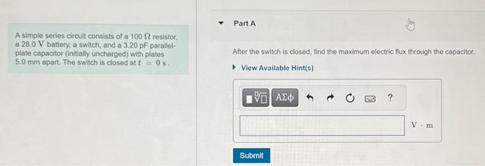 Solved A simple series circuit consists of a 100Ω resistor, | Chegg.com