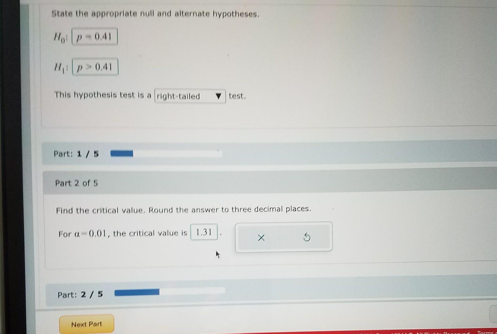 Solved State the appropriate null and alternate hypotheses, | Chegg.com