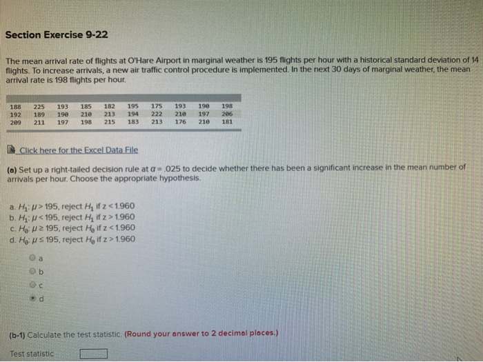 Solved Section Exercise 9-22 The mean arrival rate of | Chegg.com
