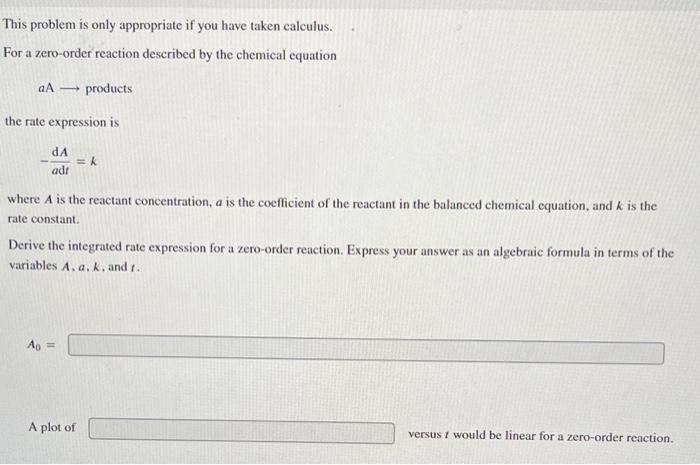 Solved This problem is only appropriate if you have taken | Chegg.com