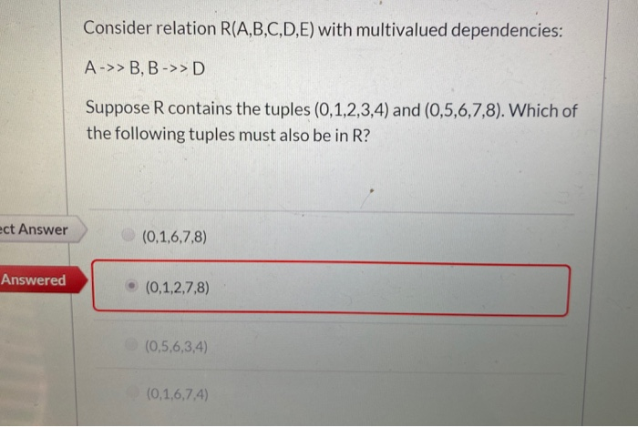 Solved Consider relation R(A,B,C,D,E) with multivalued | Chegg.com