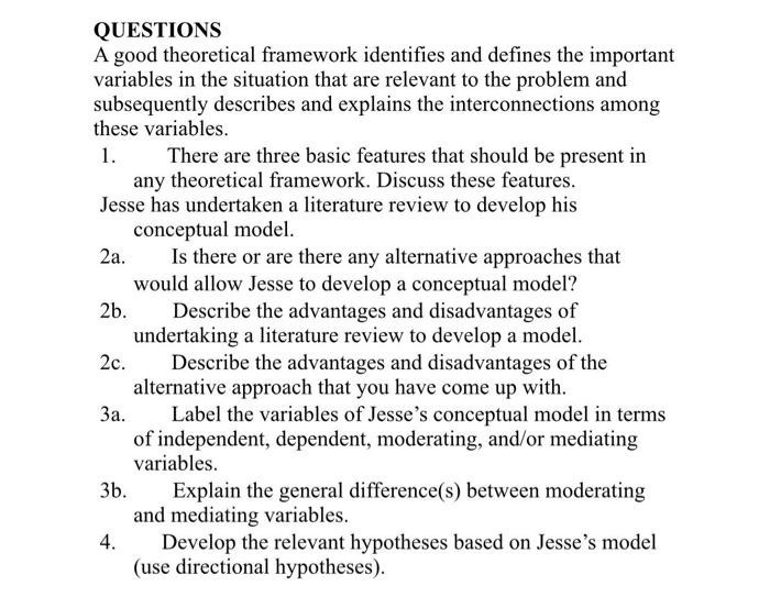 Solved CASE CHAPTERS 4 and 5: THEORETICAL FRAMEWORKAND | Chegg.com