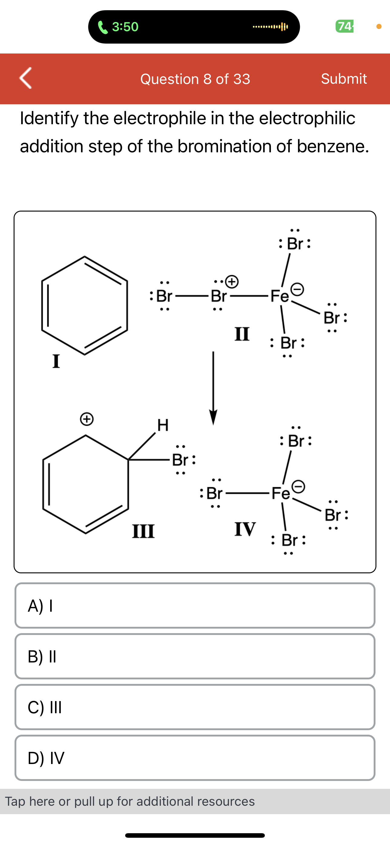 Solved 3:50......nol||1074Question 8 ﻿of 33SubmitIdentify | Chegg.com