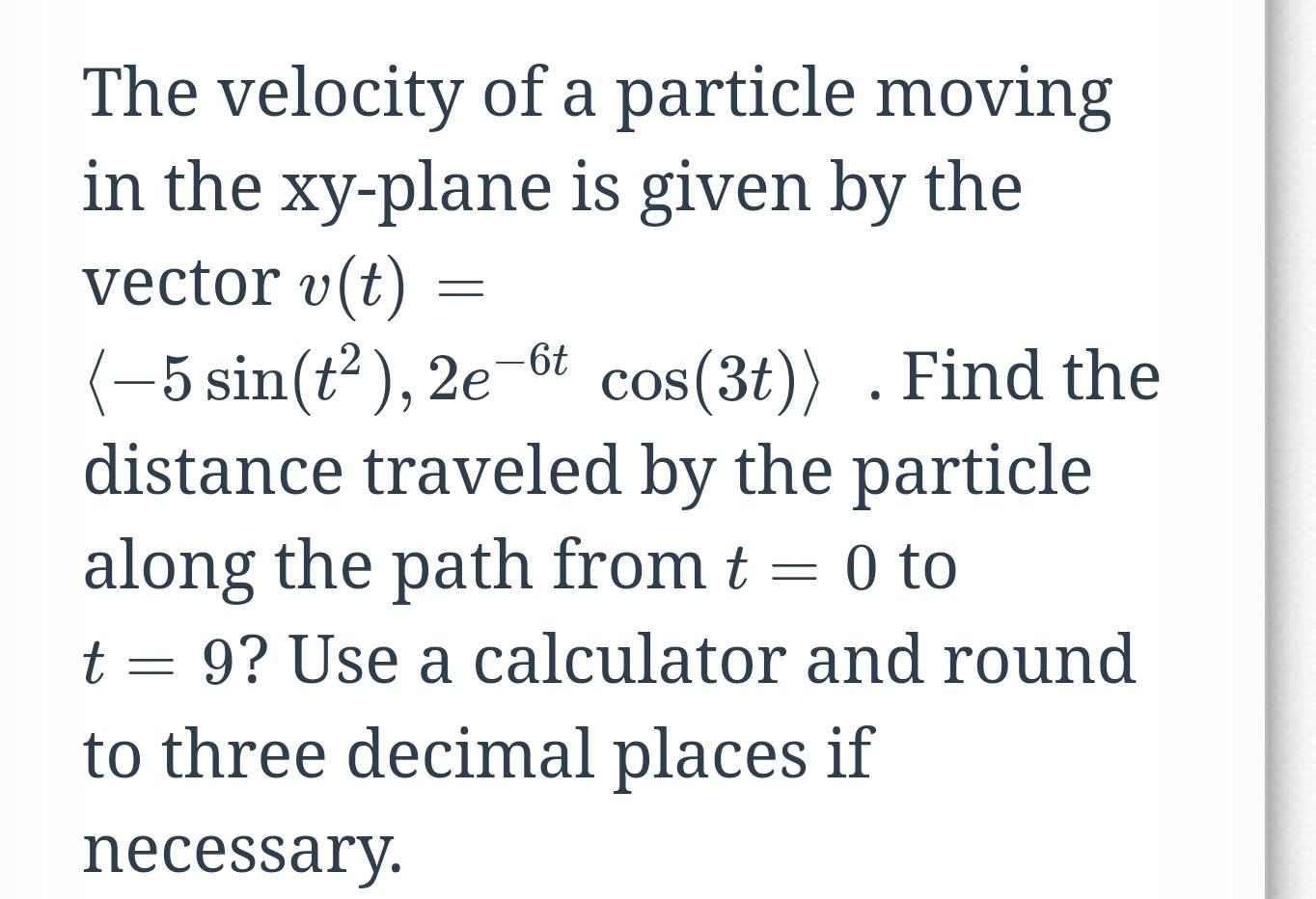 Solved The velocity of a particle moving in the xy-plane is | Chegg.com
