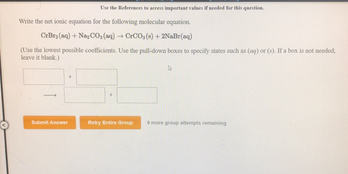 Solved Use the References to access important values if | Chegg.com