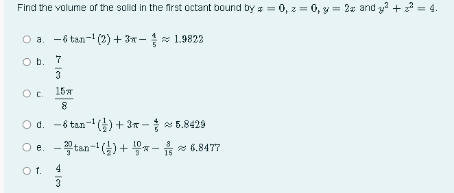 Solved part a. ﻿Find the volume of the solid in the first | Chegg.com