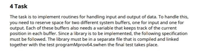 Solved 4 Task The task is to implement routines for handling | Chegg.com