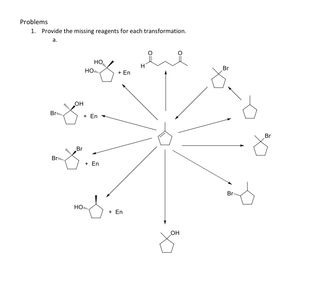 Solved Provide the missing reagents for each | Chegg.com