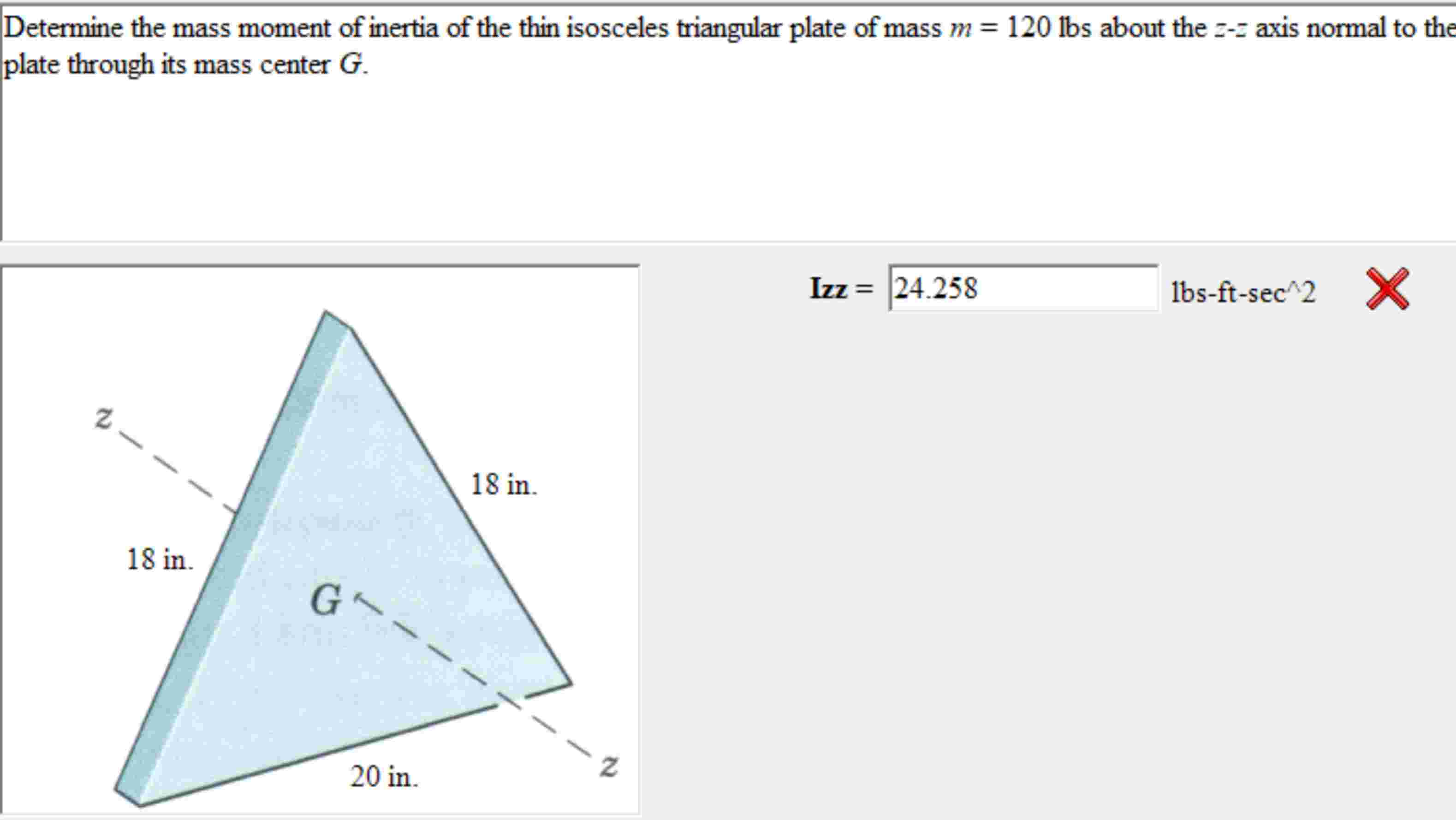 Solved Determine the mass moment of ﻿inertia of ﻿the thin | Chegg.com