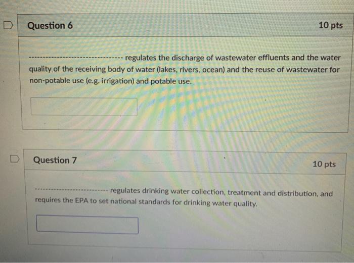 Solved Question 6 10 pts ----regulates the discharge of | Chegg.com