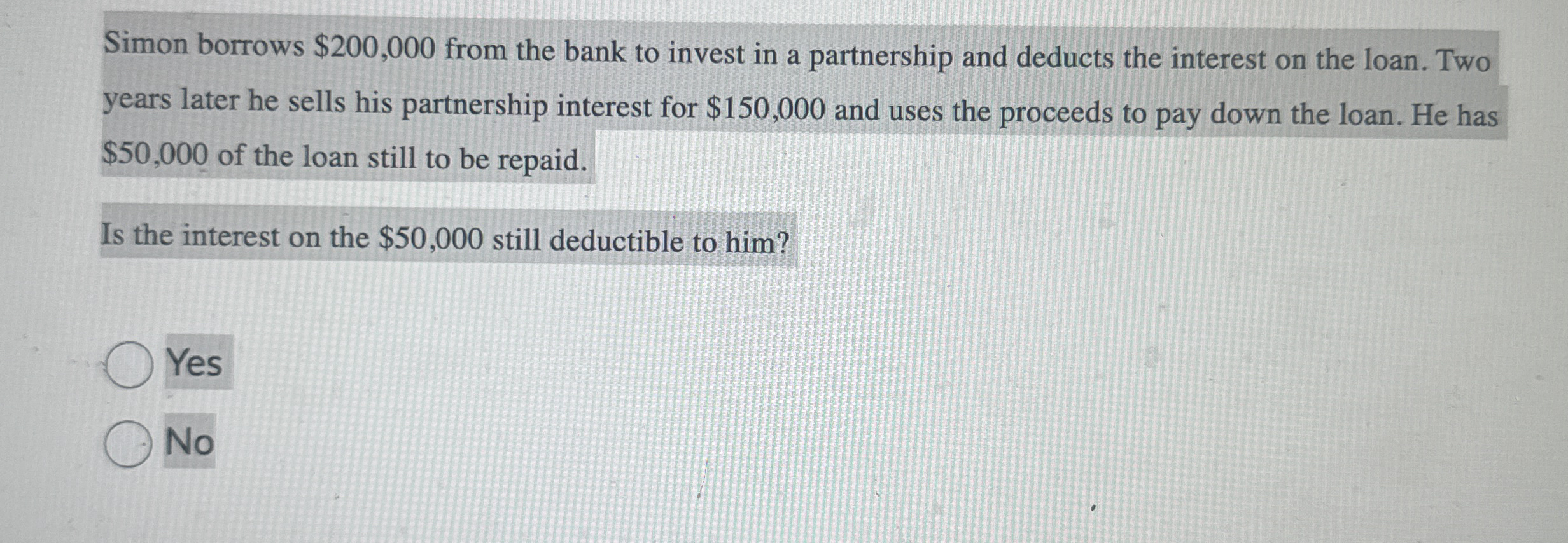 Solved Simon borrows $200,000 ﻿from the bank to invest in a | Chegg.com