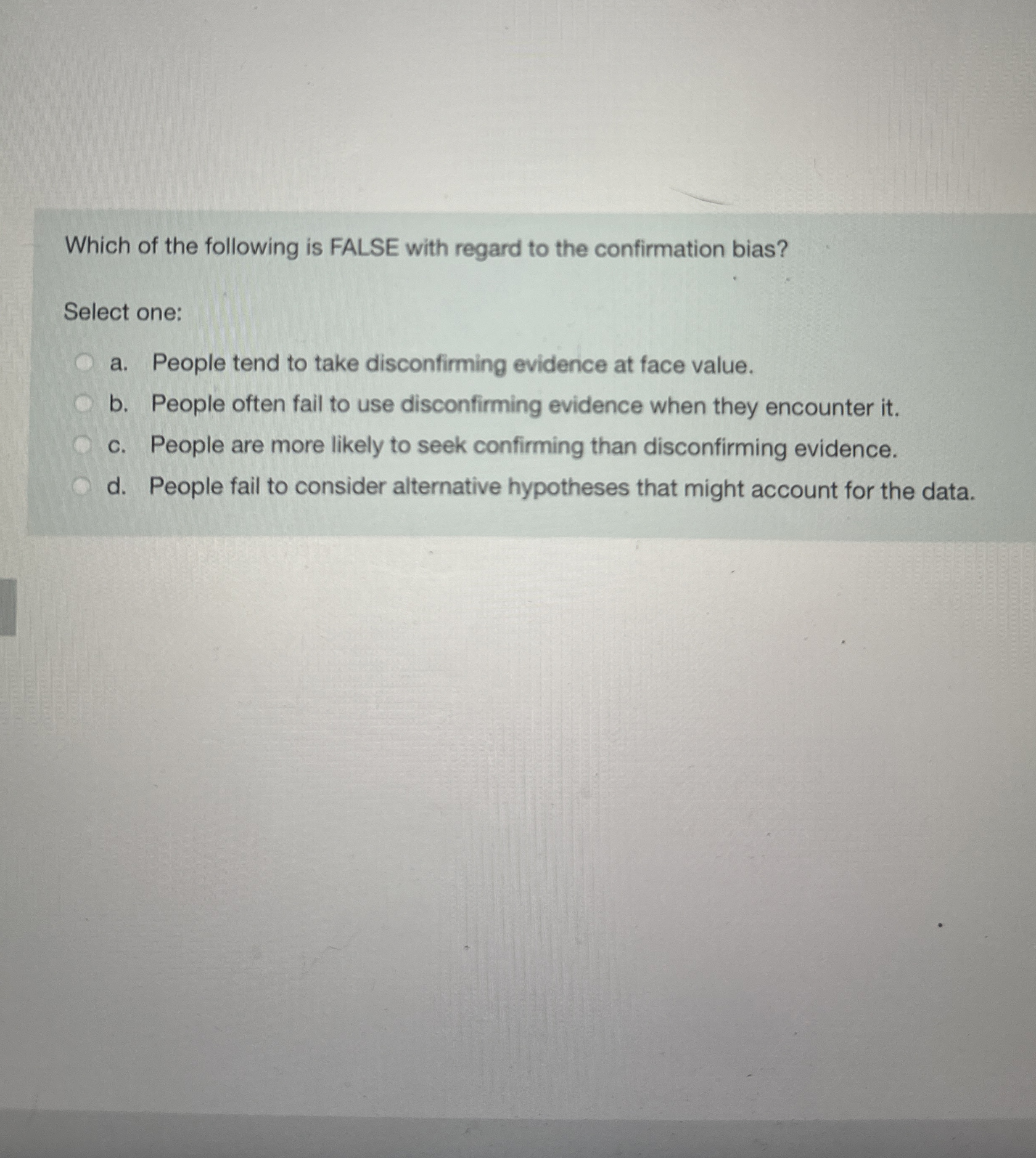 Solved Which of the following is FALSE with regard to the | Chegg.com