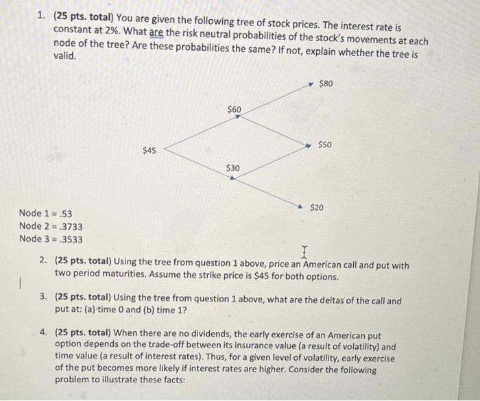Solved 1. (25 pts. total) You are given the following tree | Chegg.com