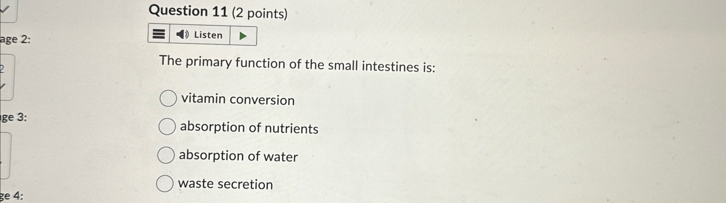 Solved Question 11 (2 points)age 2:The primary function of | Chegg.com Solved Question 11 (2 points)age 2:The primary function of | Chegg.com