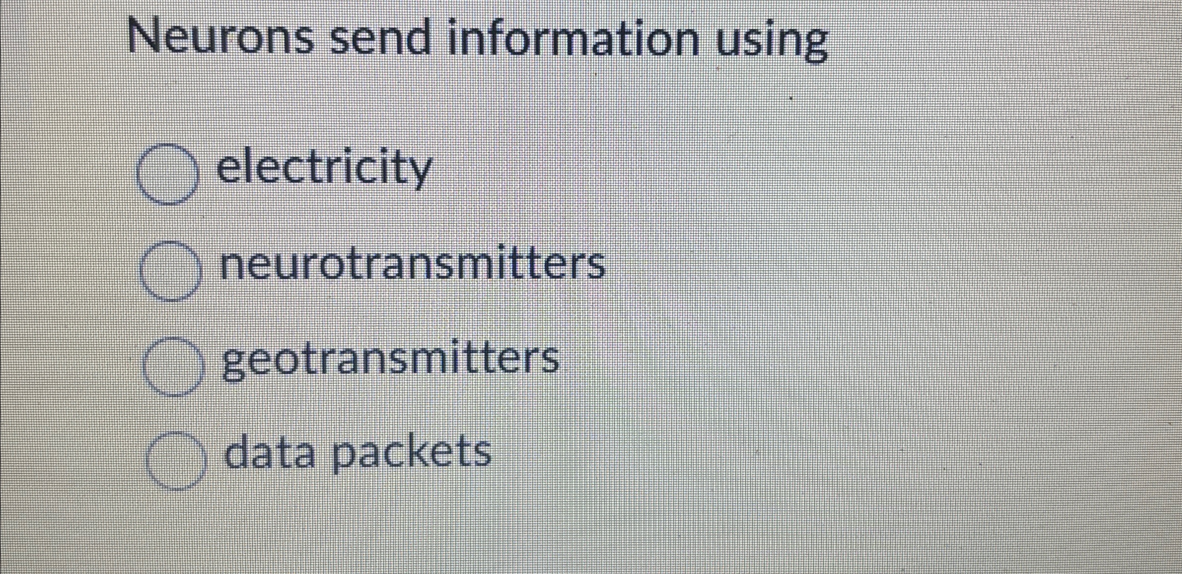 Solved Neurons send information | Chegg.com