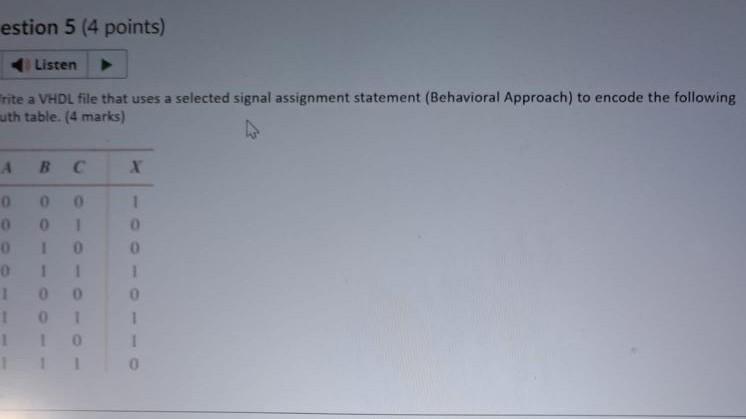 Solved Rite A Vhdl File That Uses A Selected Signal