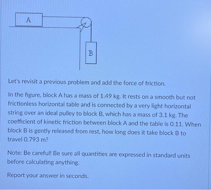 Solved Let's revisit a previous problem and add the force of | Chegg.com
