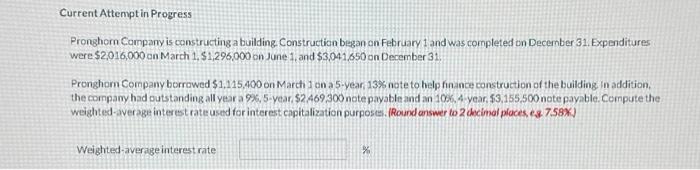 Solved Current Attempt in Progress Pronghorn Company is | Chegg.com