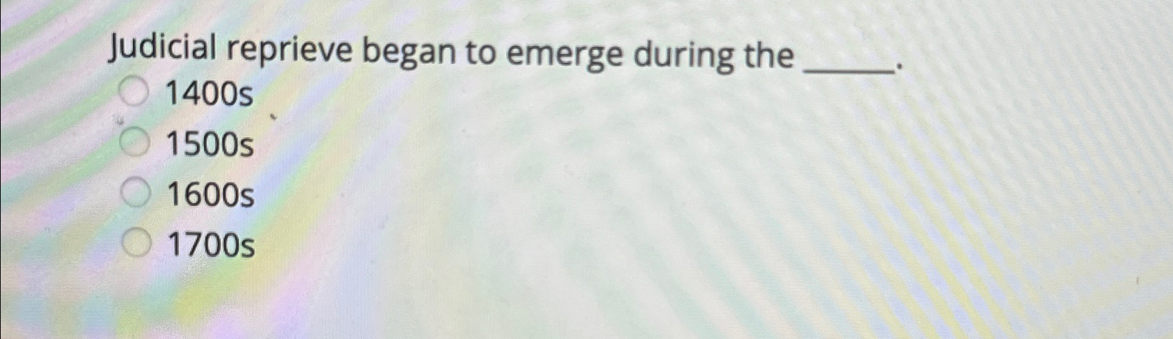 Solved Judicial reprieve began to emerge during | Chegg.com
