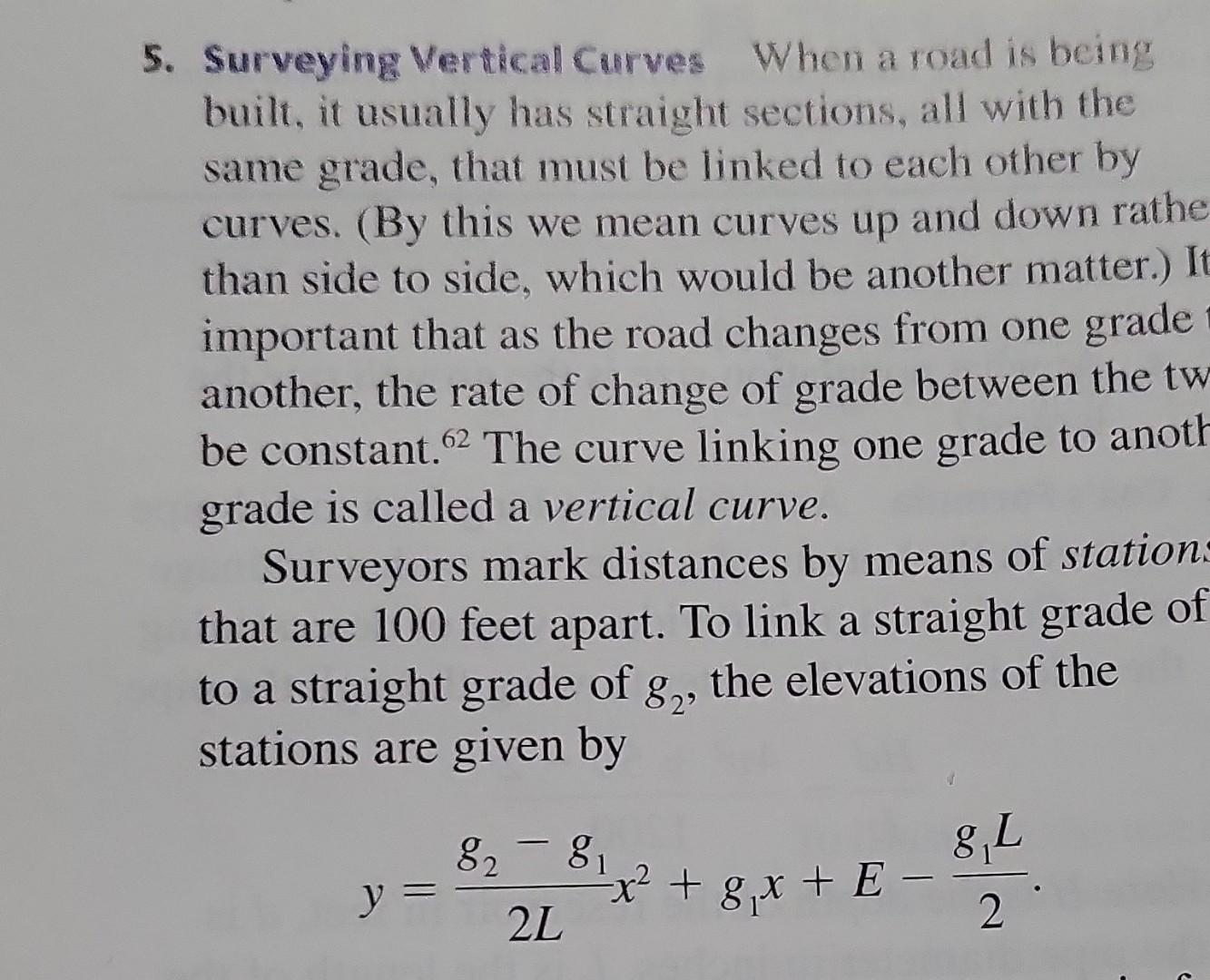 Solved Assume that the vertical curve you want to design | Chegg.com