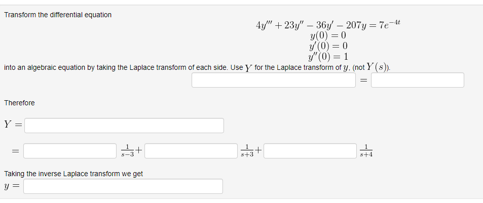 Transform the differential | Chegg.com