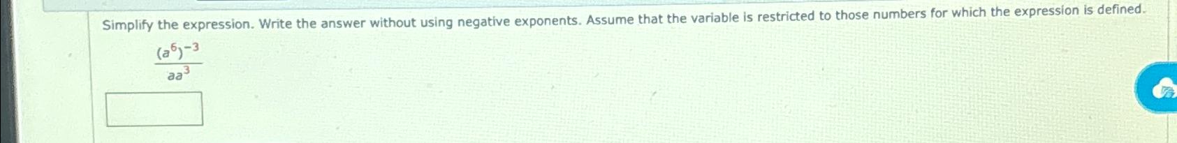 Solved Simplify the expression. Write the answer without | Chegg.com