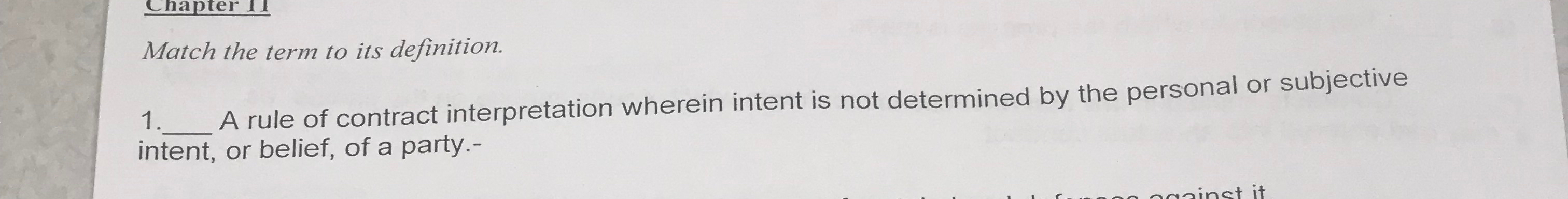 Solved Match the term to its definition.1 ﻿A rule of | Chegg.com