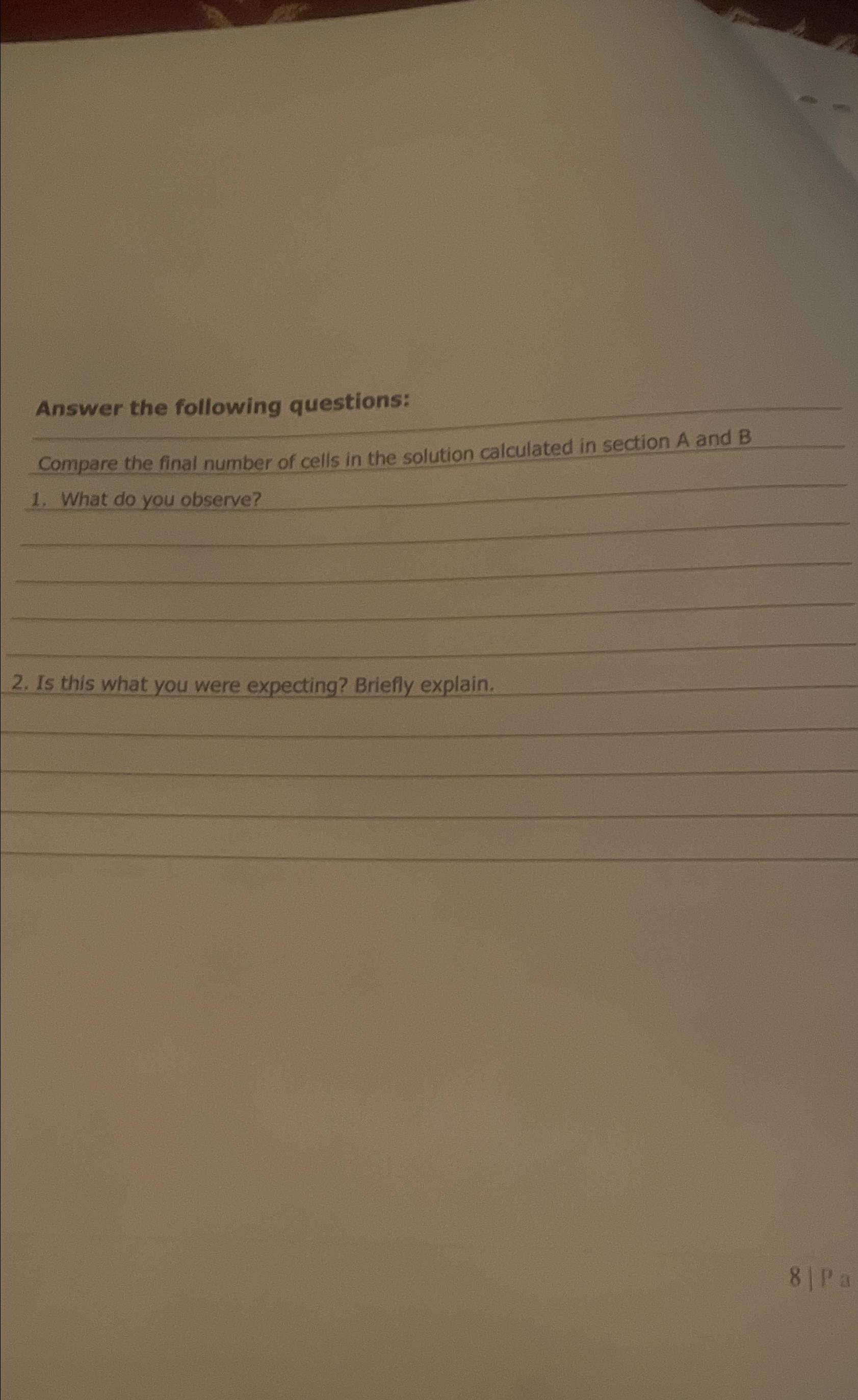 Solved Answer the following questions:Compare the final | Chegg.com