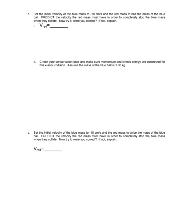 Solved Worksheet for Exploration 8.2: An Elastic Collision | Chegg.com
