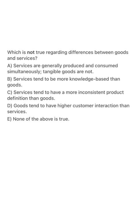 Solved Which is not true regarding differences between goods | Chegg.com Solved Which is not true regarding differences between goods | Chegg.com