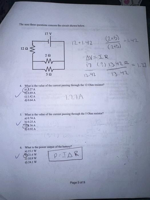 Solved i have the correct answers circled, but please | Chegg.com