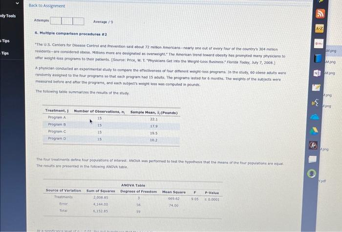 Solved 6. Multiple comparison procedures \pm 2 "The U.S, | Chegg.com