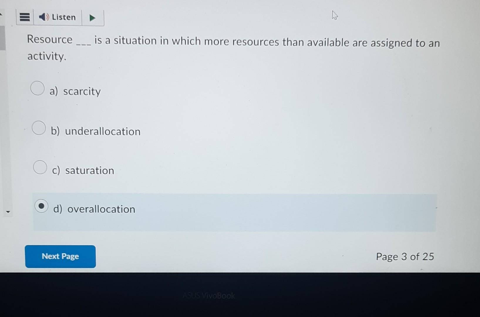 Resource is a situation in which more resources than | Chegg.com