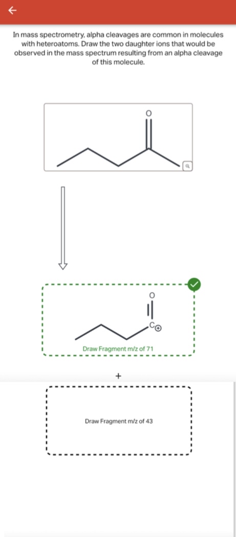 Solved In mass spectrometry, alpha cleavages are common in | Chegg.com