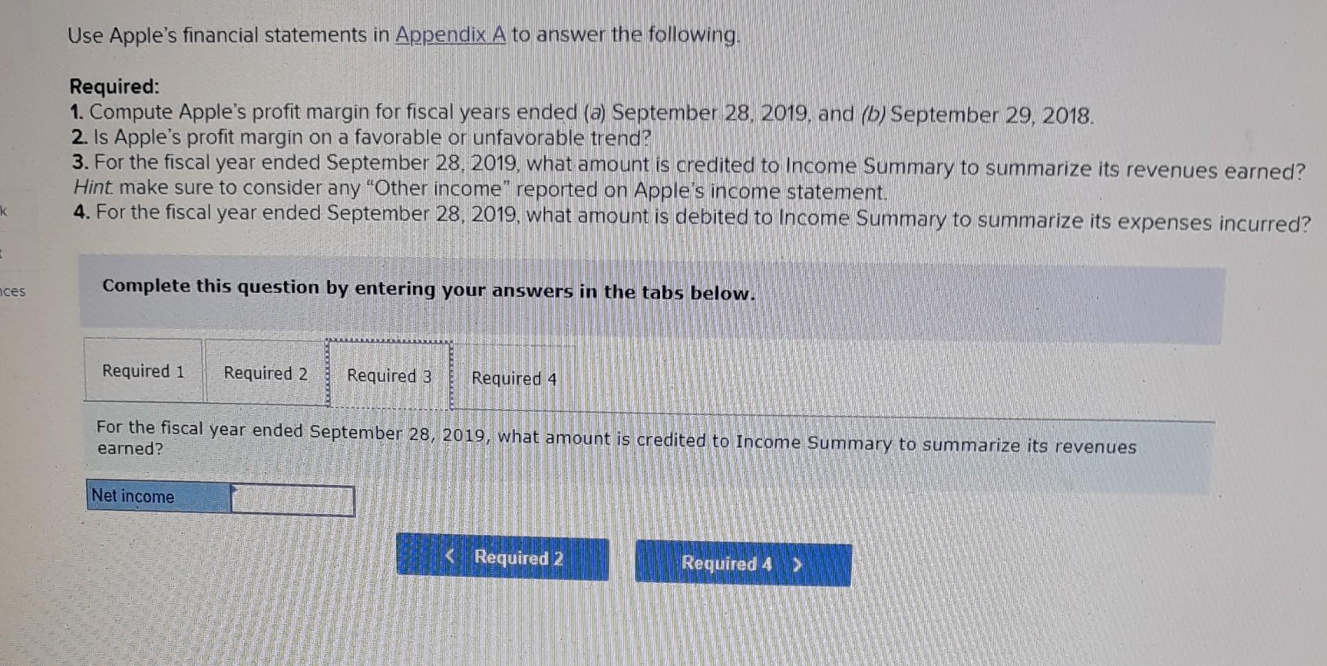 Solved Use Apple's financial statements in Appendix A to | Chegg.com
