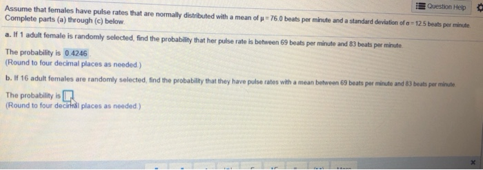 Solved Assume That Females Have Pulse Rates That Are Chegg solved-assume-that-females-have-pulse-rates-that-are-chegg
