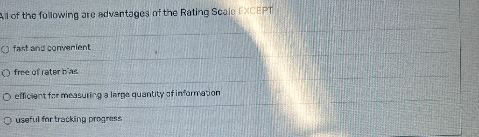 Solved All of the following are advantages of the Rating | Chegg.com