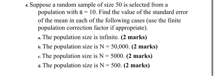 Solved 4. Suppose a random sample of size 50 is selected | Chegg.com